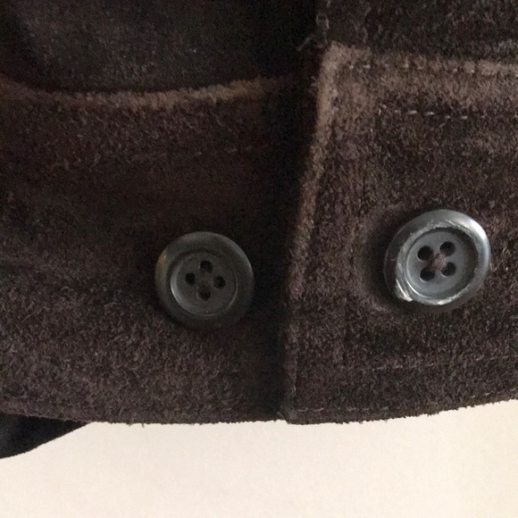 GAP | Jackets & Coats | Mens Brown Brushed Leather Jacket Gap Medium ...